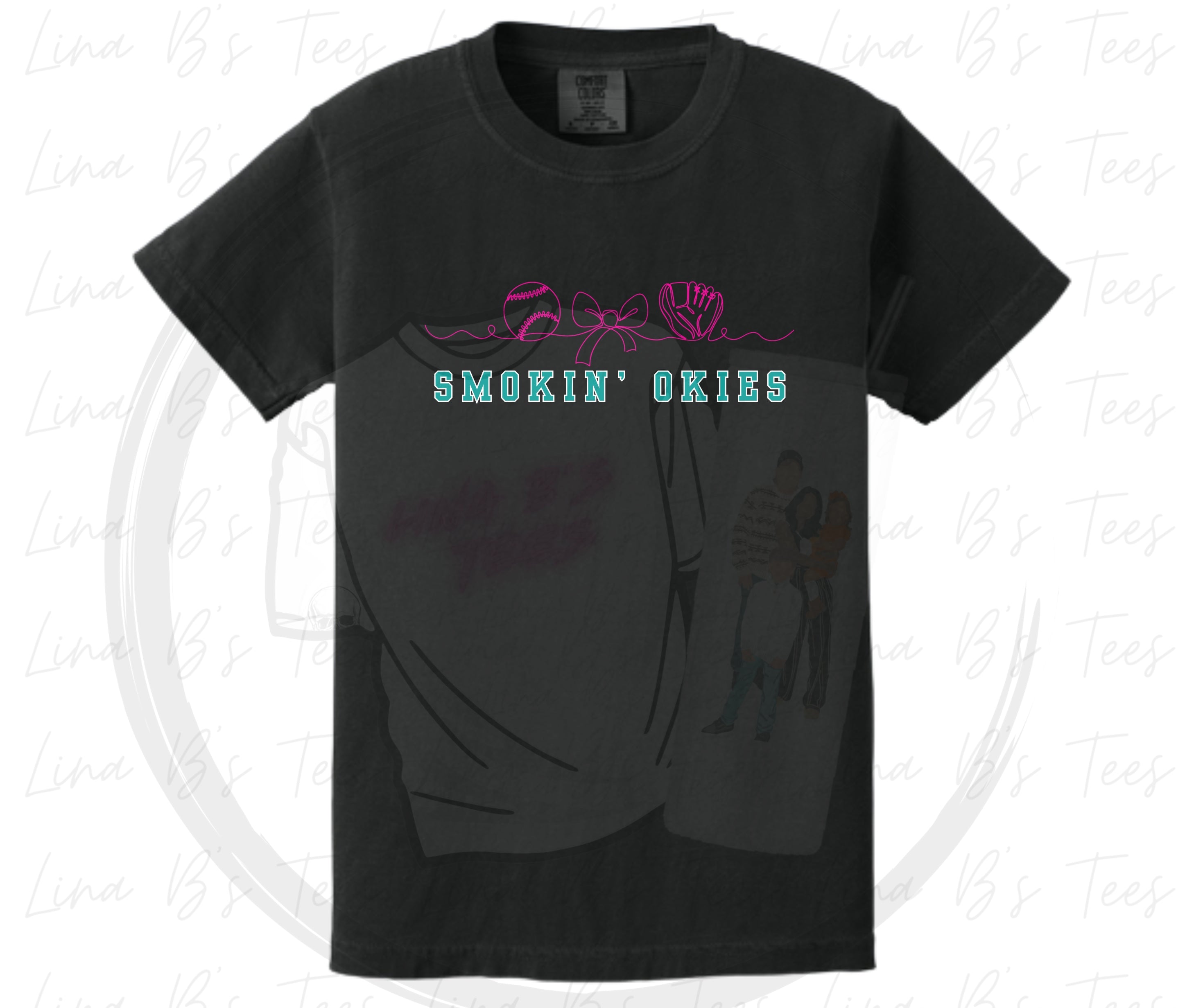 Smokin Okies- fine line logo – Lina B's Tees